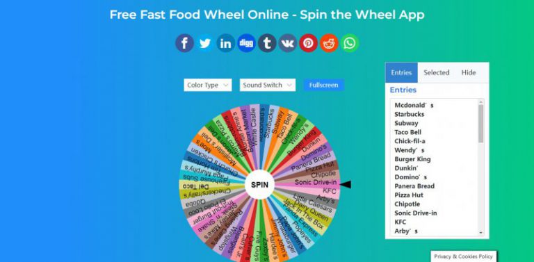 Food Wheel - Wheel Spinner App