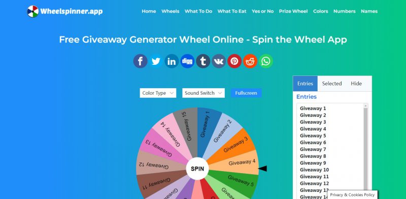 Prize Wheel - Wheel Spinner App