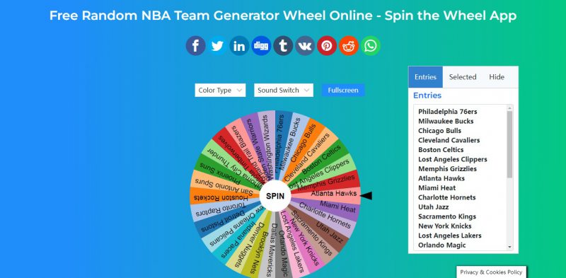 Random MLB Team Generator Wheel - Wheel Spinner App